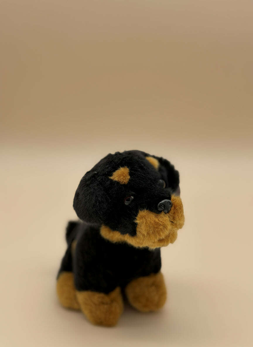 Rottweiler Small Plush Toy – Cute Puppy Stuffed Animal Doll – COLO